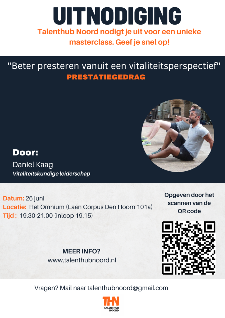 Masterclass Daniel Kaag - Talent Hub Noord